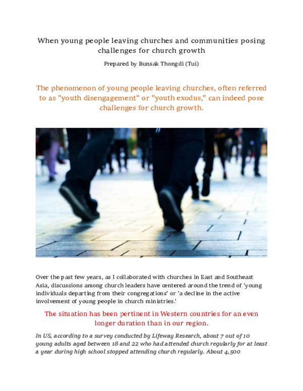(PDF) When young people leaving churches and communities posing ...