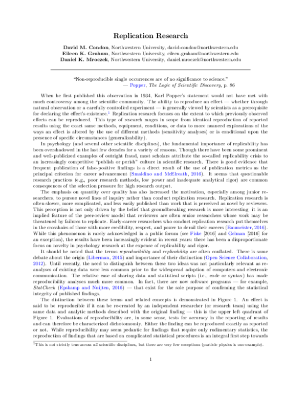 (PDF) On replication research
