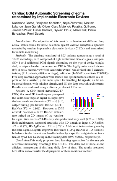 (PDF) Cardiac EGM Automatic Screening of egms transmitted by ...