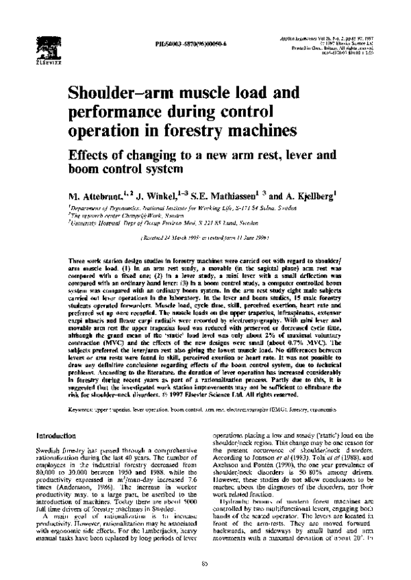 (PDF) Shoulder-arm muscle load and performance during control operation ...