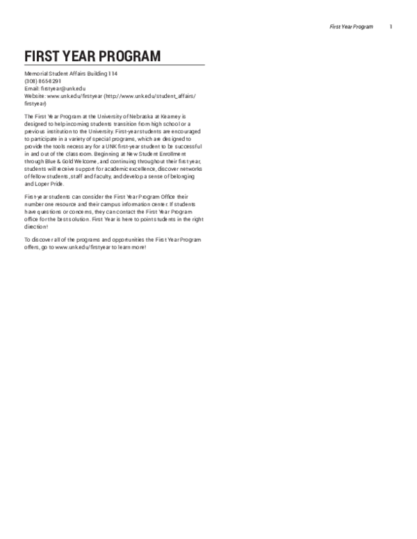 (PDF) The first-year program | Hilde Van Gelder - Academia.edu