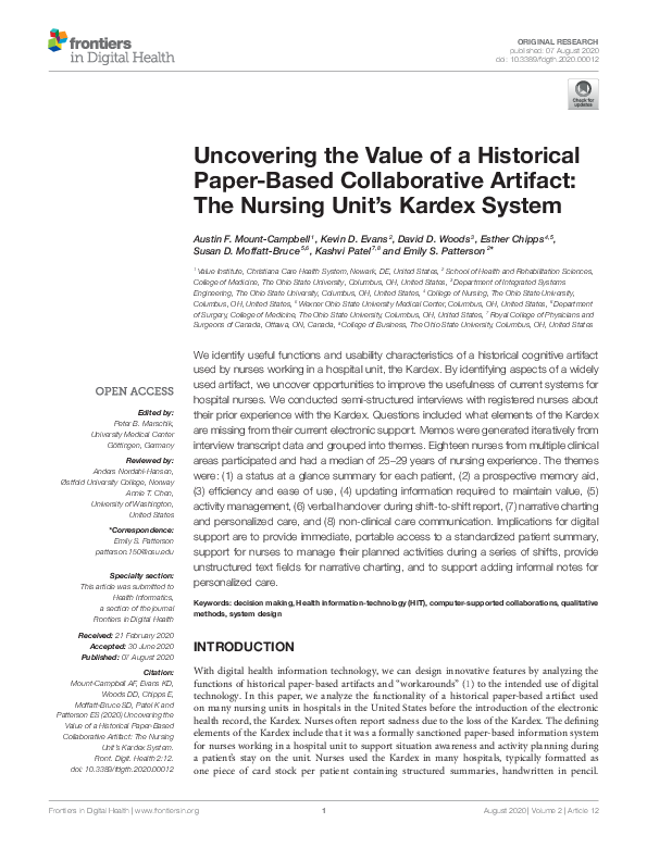 (PDF) Uncovering the Value of a Historical Paper-Based Collaborative ...