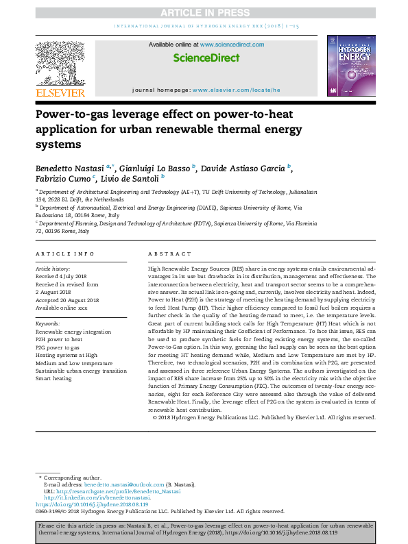 (PDF) Power-to-gas leverage effect on power-to-heat application for ...
