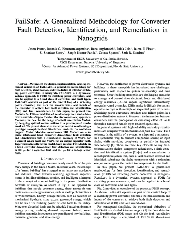 (PDF) FailSafe: A generalized methodology for converter fault detection, identification, and ...