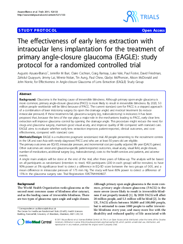 (PDF) The effectiveness of early lens extraction with intraocular lens ...