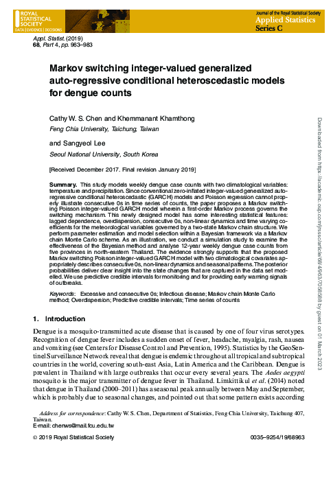 (PDF) Markov Switching Integer-Valued Generalized Auto-Regressive ...