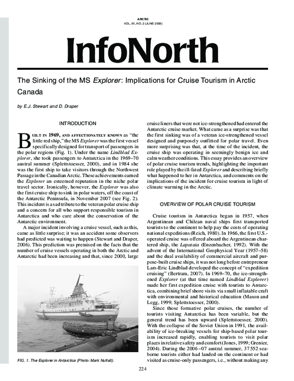 (PDF) The Sinking of the M.S. Explorer : Implications for Cruise ...