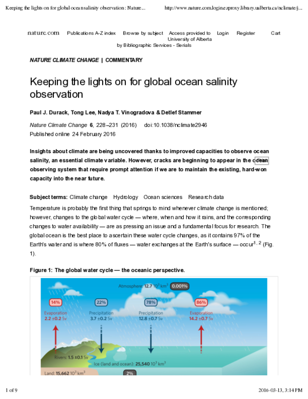 Keeping the lights on for global ocean salinity observation