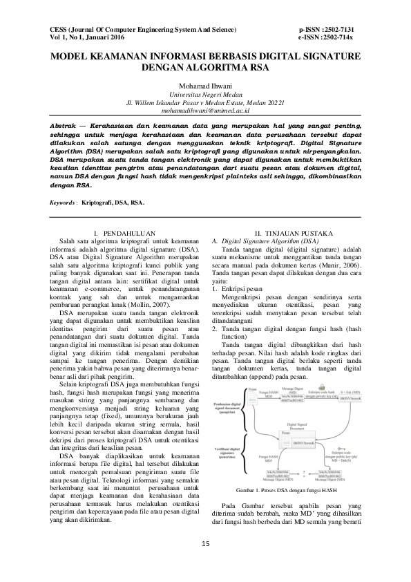 (PDF) Information Security Model Based Digital Signature Algorithm with ... (PDF) Information Security Model Based Digital Signature Algorithm with ...