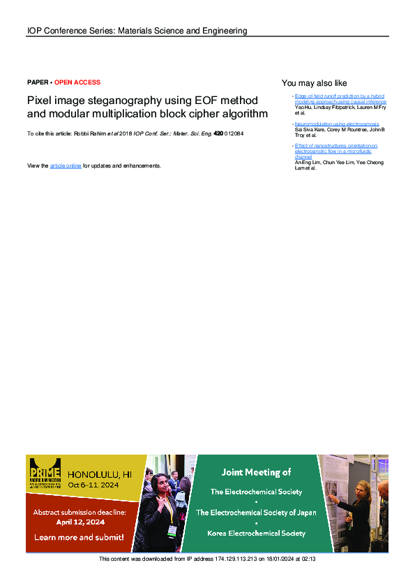 Pdf Steganography And Encryption In Pixel Images Using Eof Method