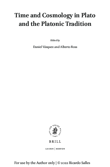 (PDF) Stoic cosmic intelligence and its Platonic background