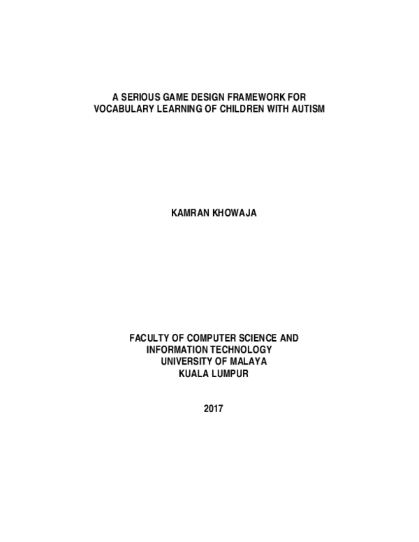 (PDF) A serious game design framework for vocabulary learning of ...