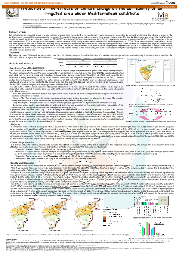 Pdf Prediction Of The Effects Of Climate Change On The Soil Salinity