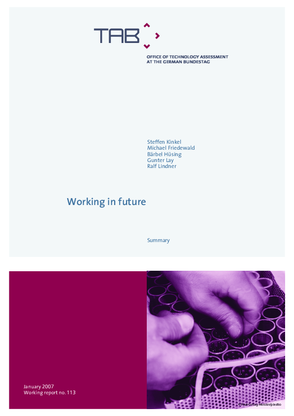 (PDF) Working in future. Summary