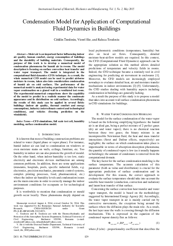 (PDF) Condensation Model for Application of Computational Fluid ...
