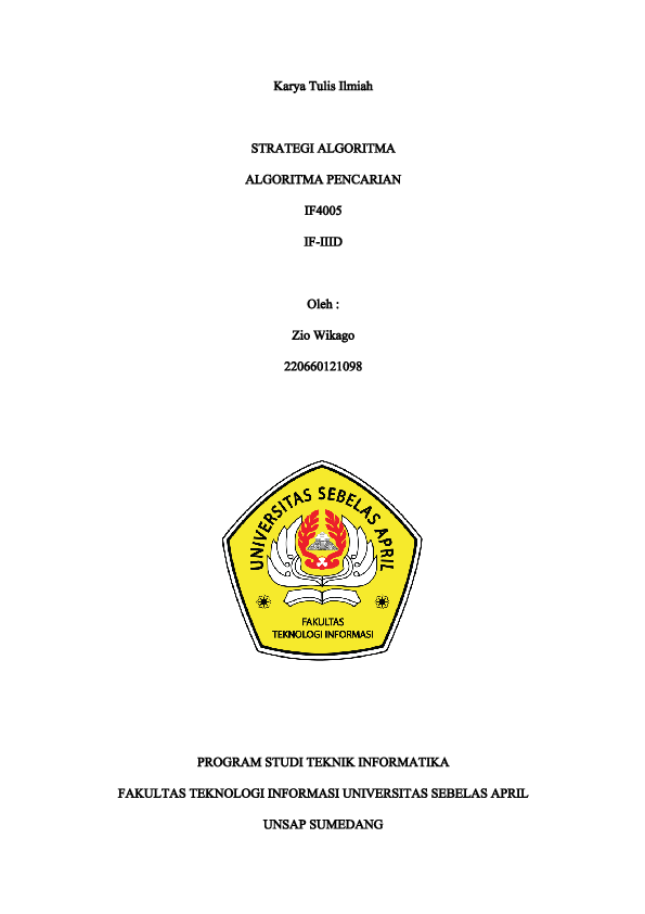 (PDF) UAS STRATEGI ALGORITMA