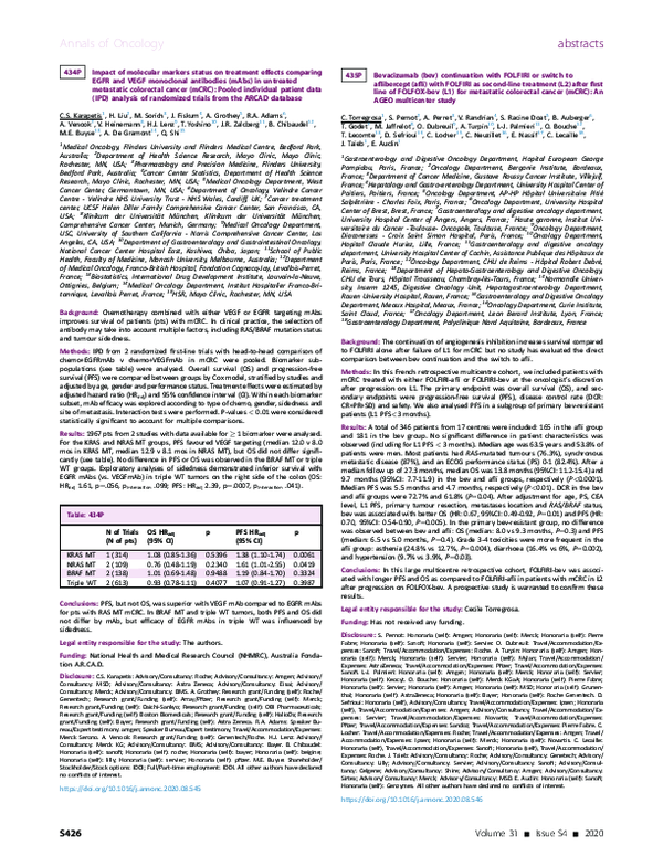 (PDF) 435P Bevacizumab (bev) continuation with FOLFIRI or switch to ...