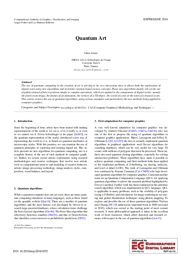 (PDF) Quantum art