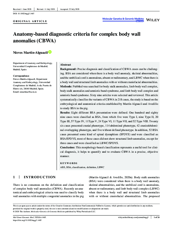 (PDF) Anatomy-based diagnostic criteria for complex body wall anomalies ...