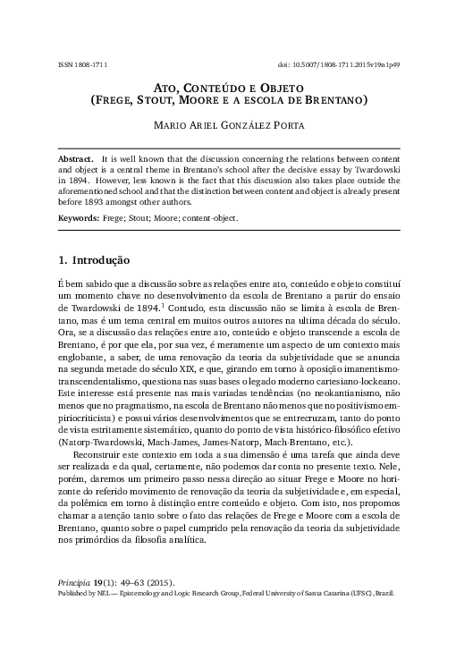 (PDF) Act, Content and Object