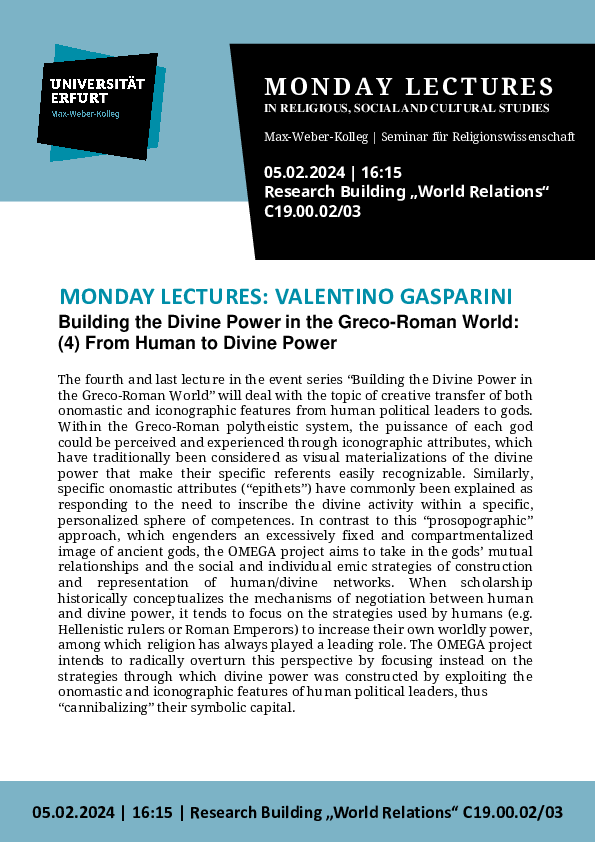 (PDF) 103 - V. Gasparini, "Building the Divine Power in the Greco-Roman ...