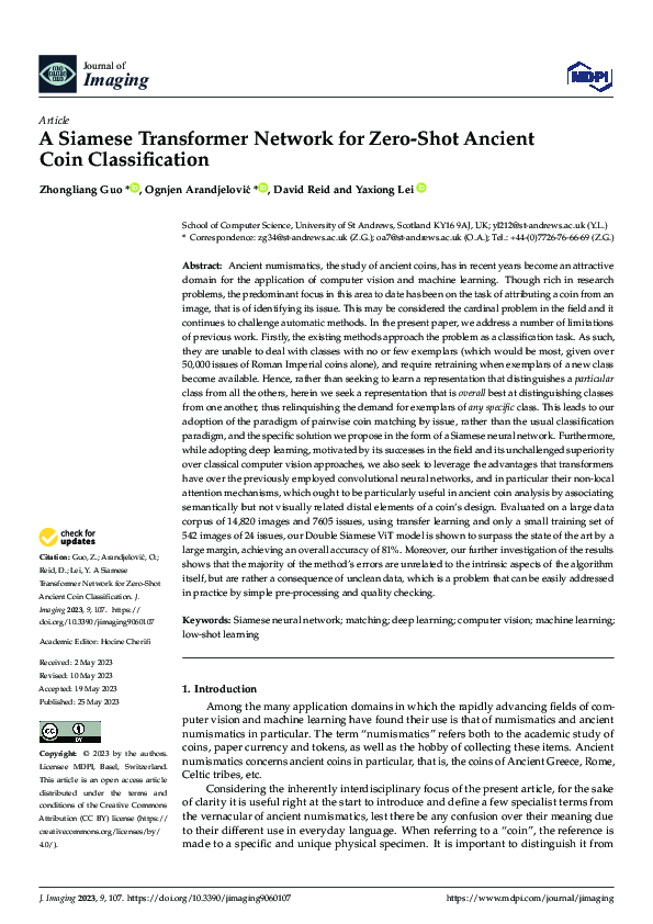 (PDF) A Siamese Transformer Network for Zero-Shot Ancient Coin ...