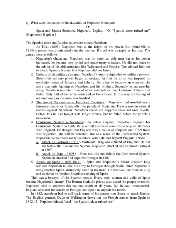 (PDF) Downfall of Napoleon ma iv