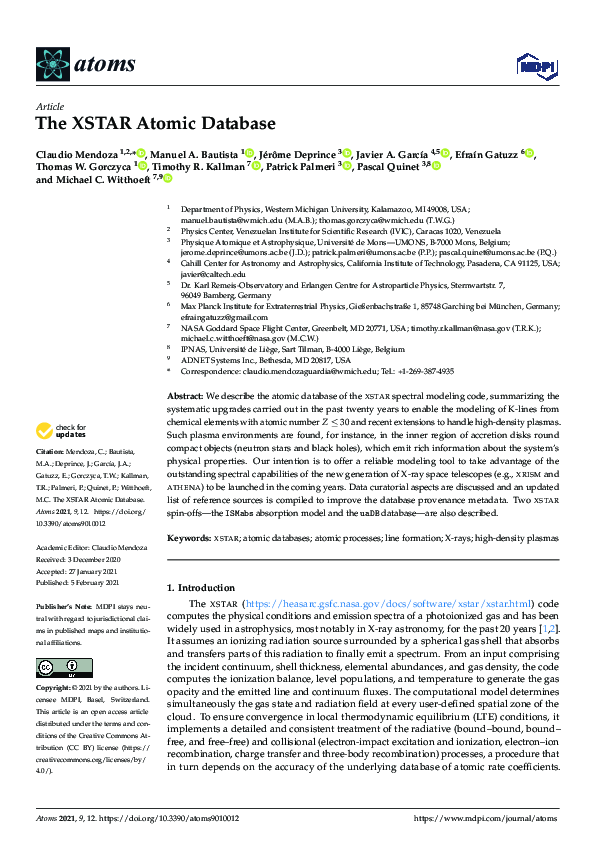 (PDF) The XSTAR Atomic Database