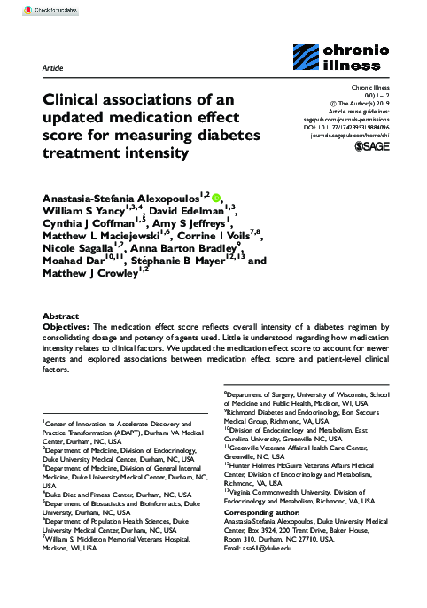 (PDF) Clinical associations of an updated medication effect score for ...