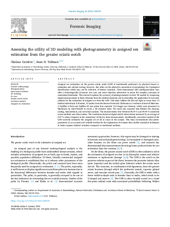 Pdf Assessing The Utility Of 3d Modeling With Photogrammetry In