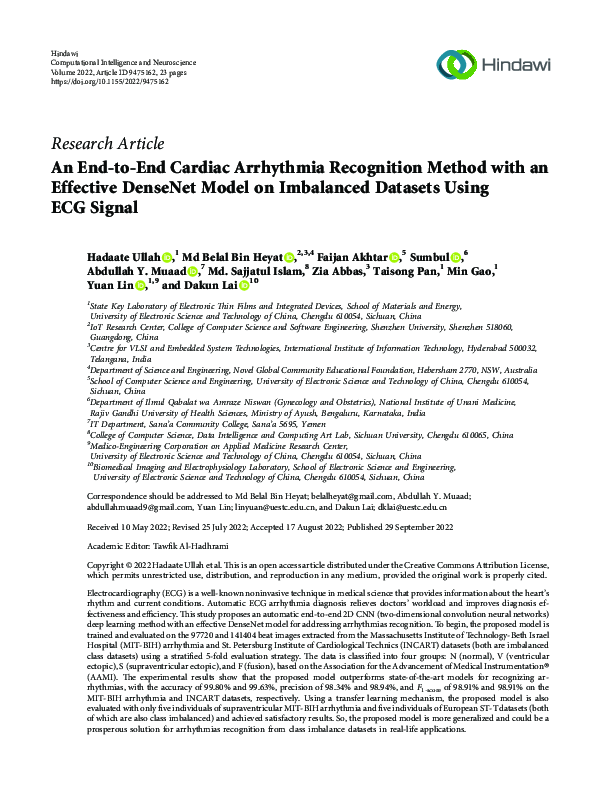 (PDF) An End-to-End Cardiac Arrhythmia Recognition Method with an ...