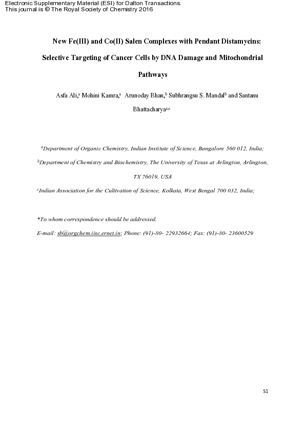 (PDF) New Fe(iii) and Co(ii) salen complexes with pendant distamycins ...
