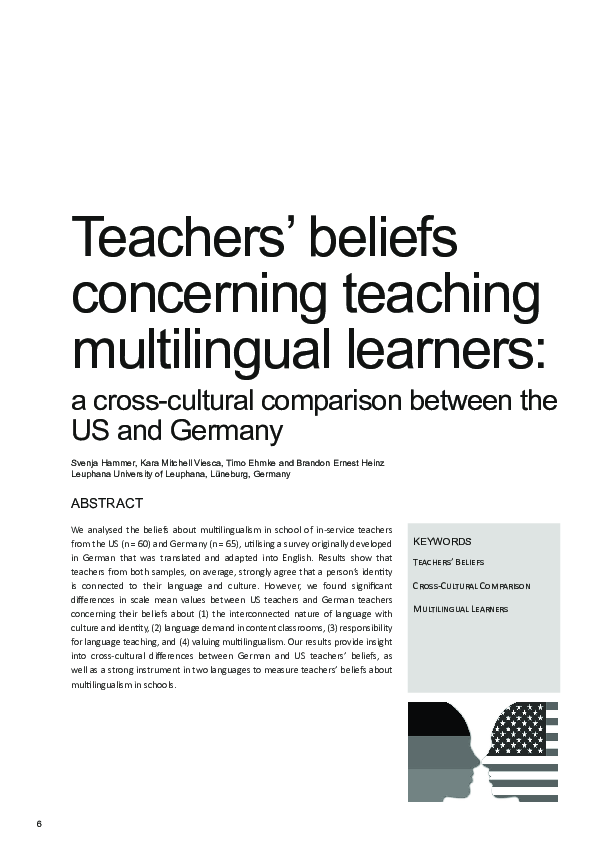(PDF) Teachers' Beliefs Concerning Teaching Multilingual Learners: A ...