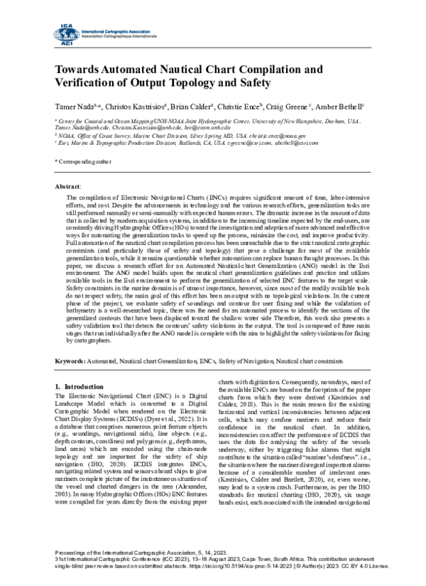 (PDF) Towards Automated Nautical Chart Compilation and Verification of ...