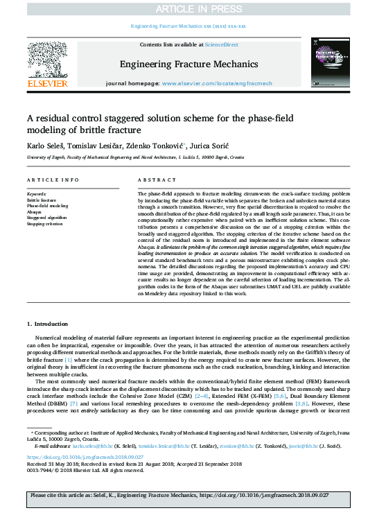 (PDF) A residual control staggered solution scheme for the phase-field ...