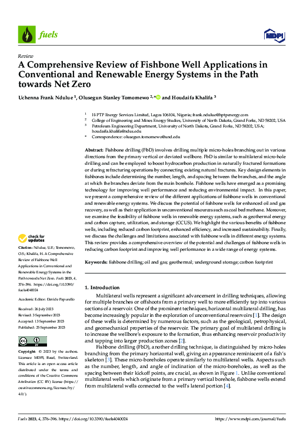 (PDF) A Comprehensive Review of Fishbone Well Applications in ...
