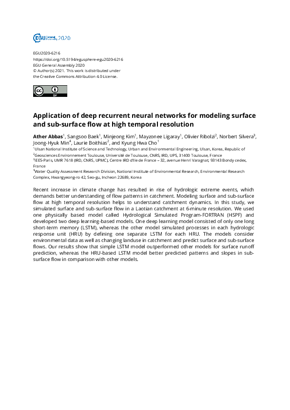 (PDF) Application of Deep Recurrent Neural Networks for Flood ...