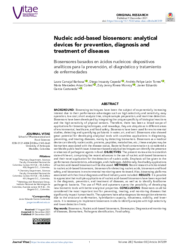 (PDF) Nucleic acid-based biosensors: analytical devices for prevention, diagnosis and treatment ...