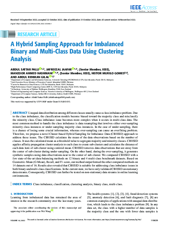 (PDF) A Hybrid Sampling Approach for Imbalanced Binary and Multi-Class ...