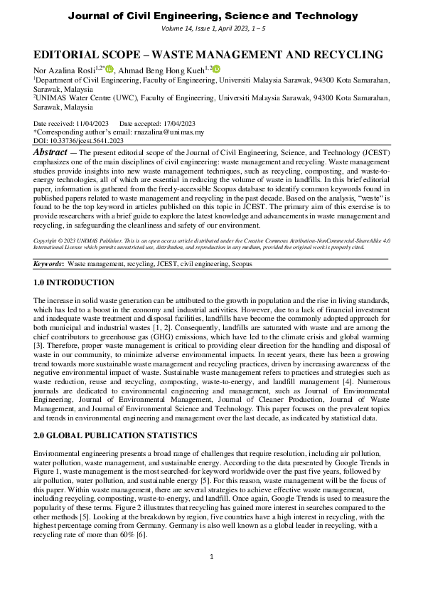 (PDF) EDITORIAL SCOPE -WASTE MANAGEMENT AND RECYCLING