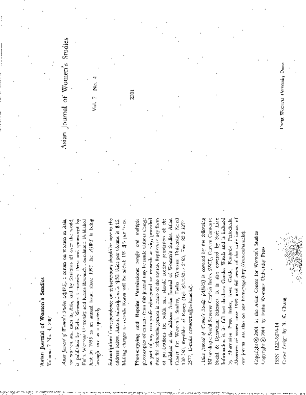 (PDF) Tainted Goods?: Western Feminism and the Asian Experience