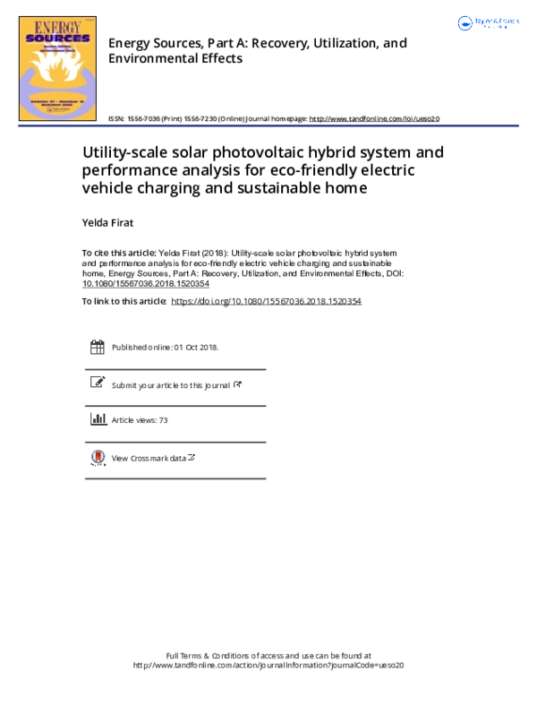 (PDF) Utility-scale solar photovoltaic hybrid system and performance ...