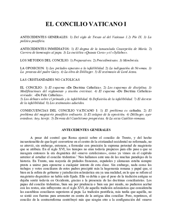 (PDF) EL CONCILIO VATICANO I