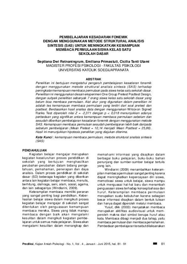 (PDF) Pembelajaran Kesadaran Fonemik Dengan Menggunakan Metode ...
