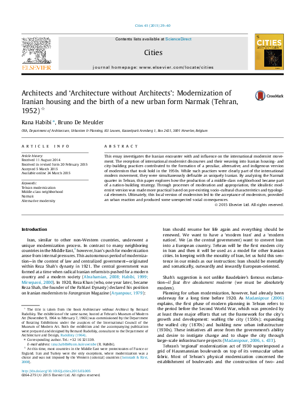 (PDF) Architects and ‘Architecture without Architects’: Modernization ...