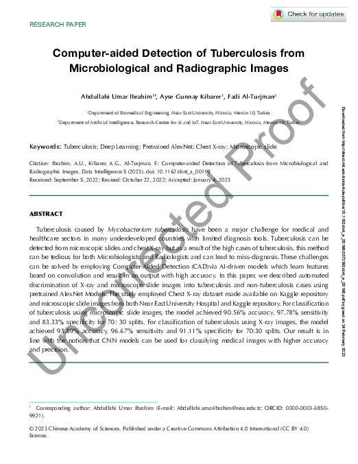 (PDF) Computer-aided Detection of Tuberculosis from Microbiological and ...