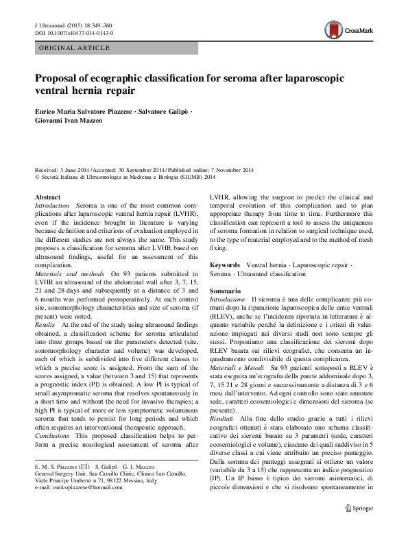(PDF) Proposal of ecographic classification for seroma after ...