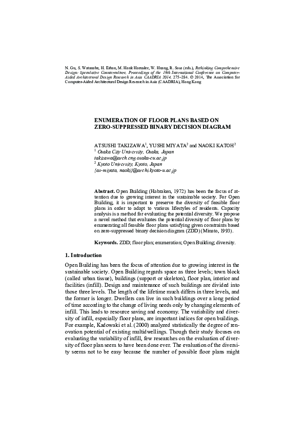 Pdf Enumeration Of Floor Plans Based On Zero Suppressed Binary Decision Diagram