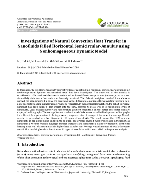 (PDF) Investigations of Natural Convection Heat Transfer in Nanofluids Filled Horizontal ...