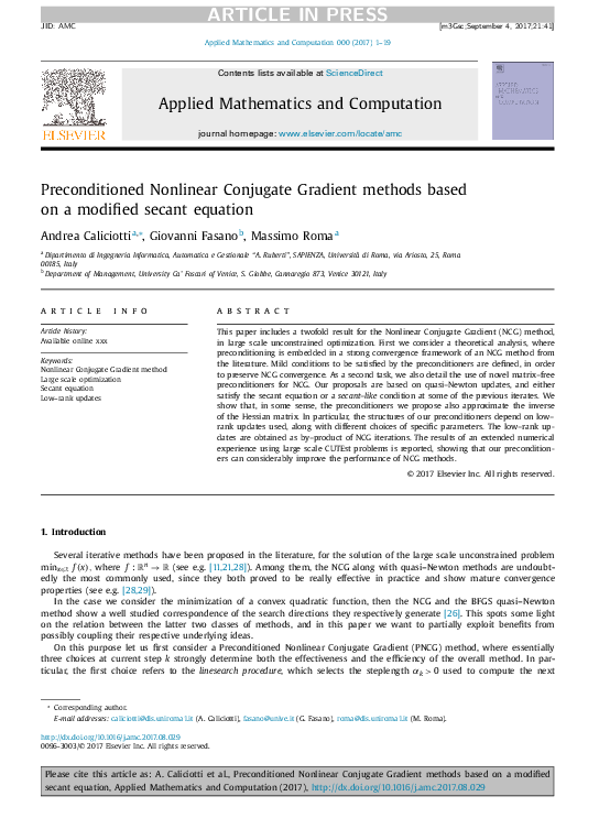 (PDF) Preconditioned Non-linear Conjugate Gradient Method for Seismic ...